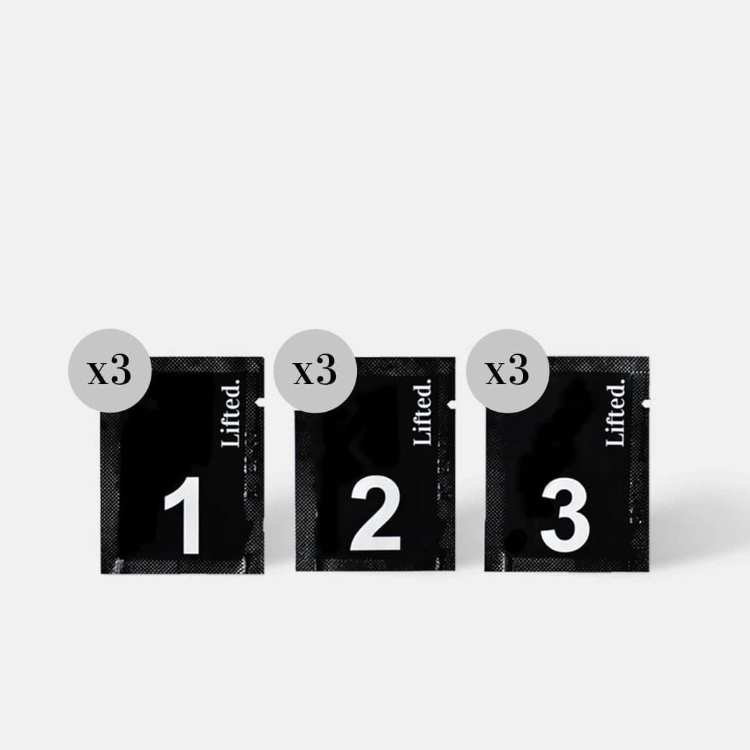 Lifted. 3 Step System - (3 sachets) | Lash Lift | LashBase
